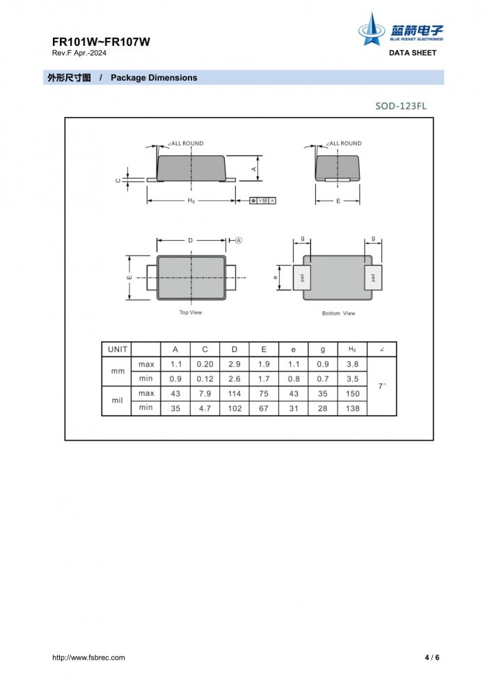 FR104W datasheet page 4