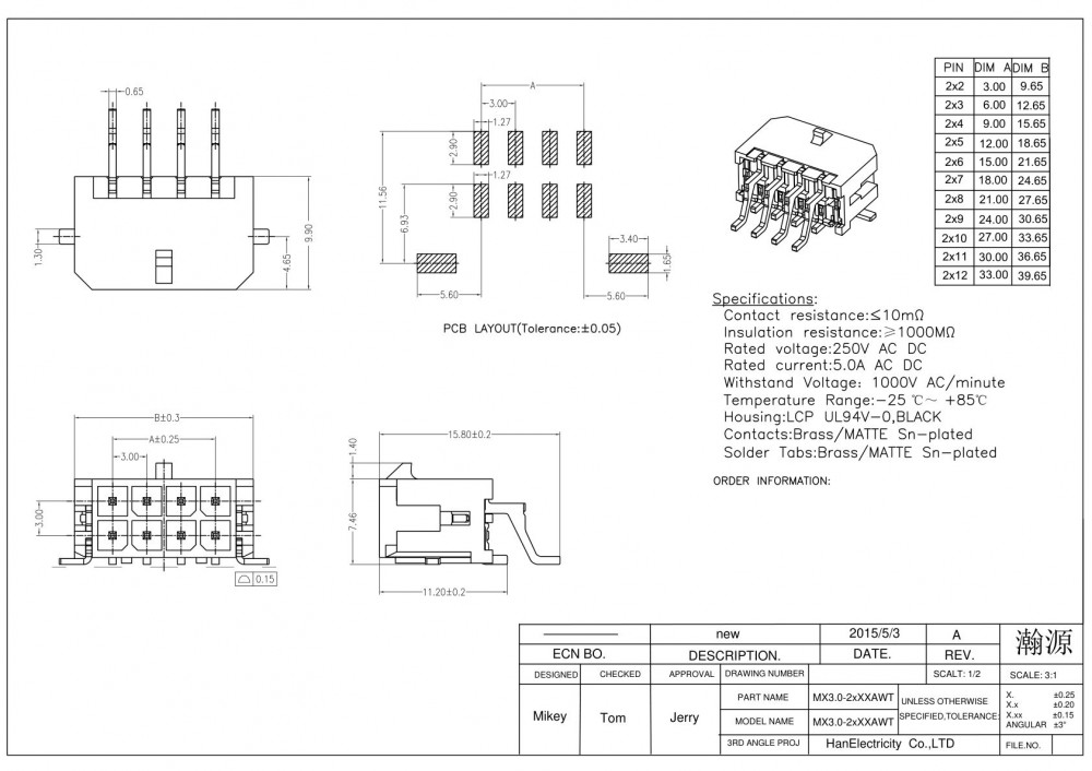 MX3.0-2x8AWT technical drawing page 1