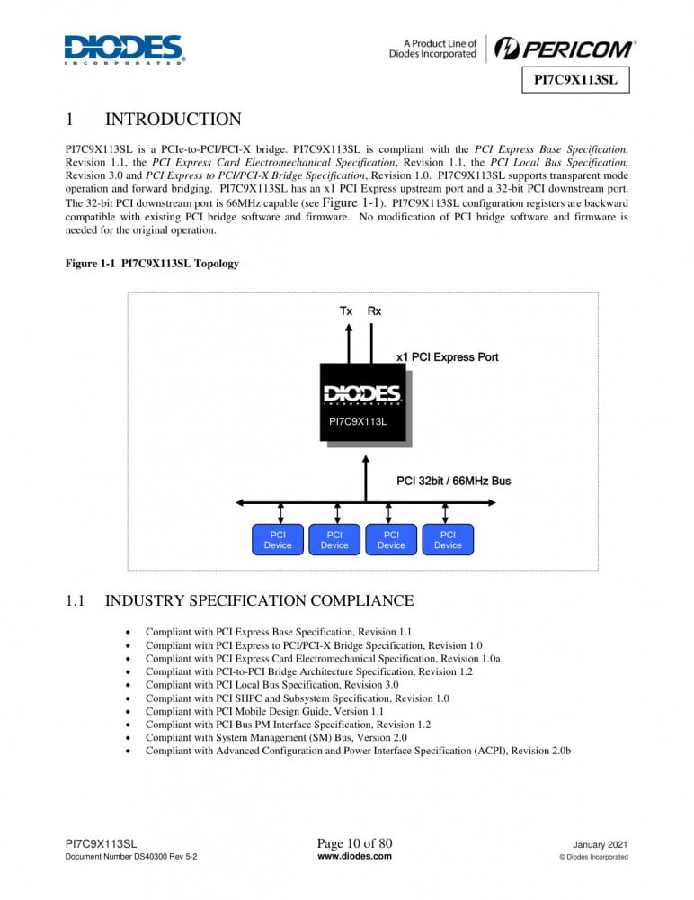 PI7C9X113SL datasheet page 10