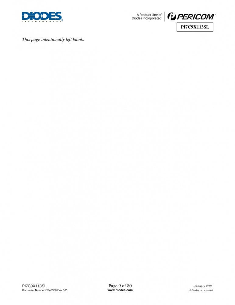 PI7C9X113SL datasheet page 9
