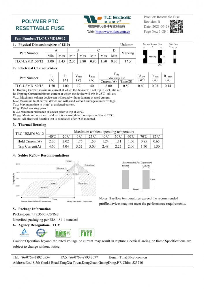 TLC-USMD150/12 technical document