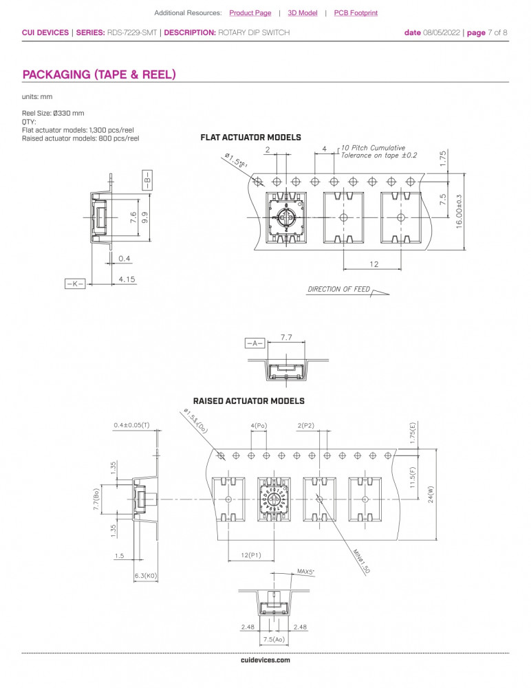 CUI RDS series datasheet page 7