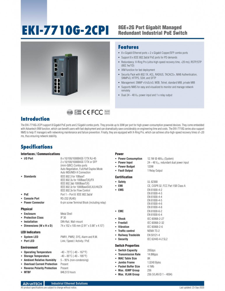 EKI-7710G-2CPI technical document page 1
