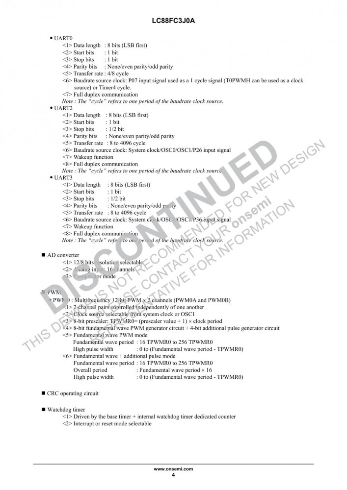 LC88FC3J0A datasheet page 4