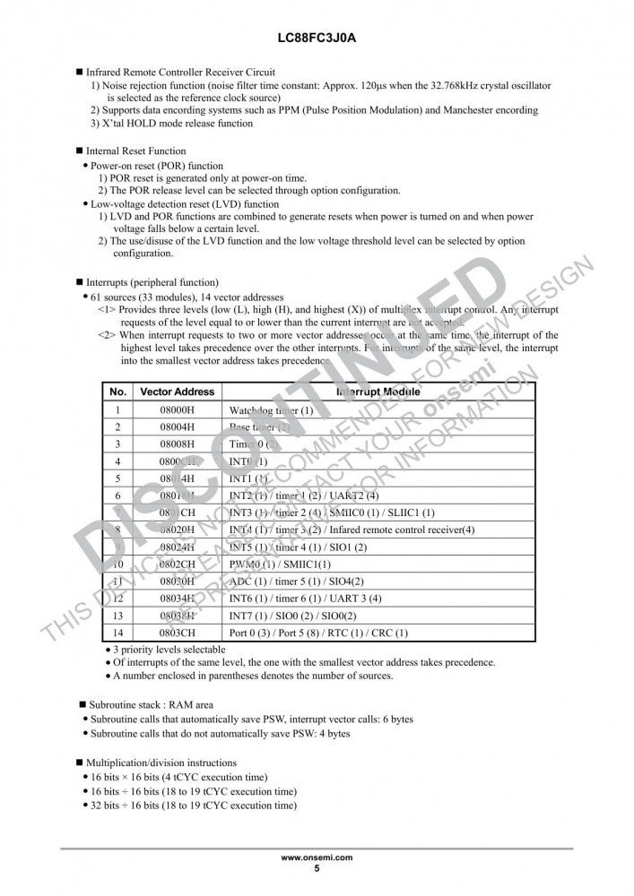LC88FC3J0A datasheet page 5