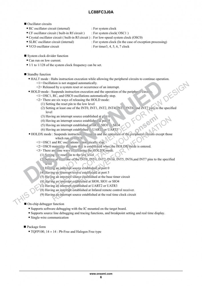 LC88FC3J0A datasheet page 6