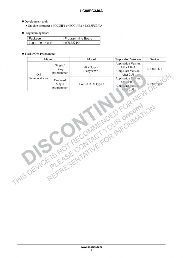 LC88FC3J0A datasheet page 7
