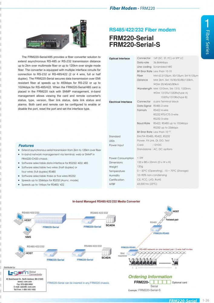 FRM220-SERIAL-ST002 technical document preview