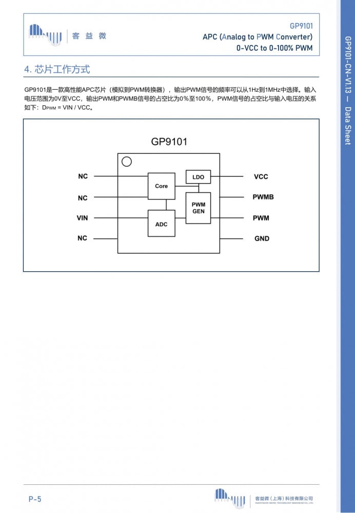 GP9101 datasheet page 5