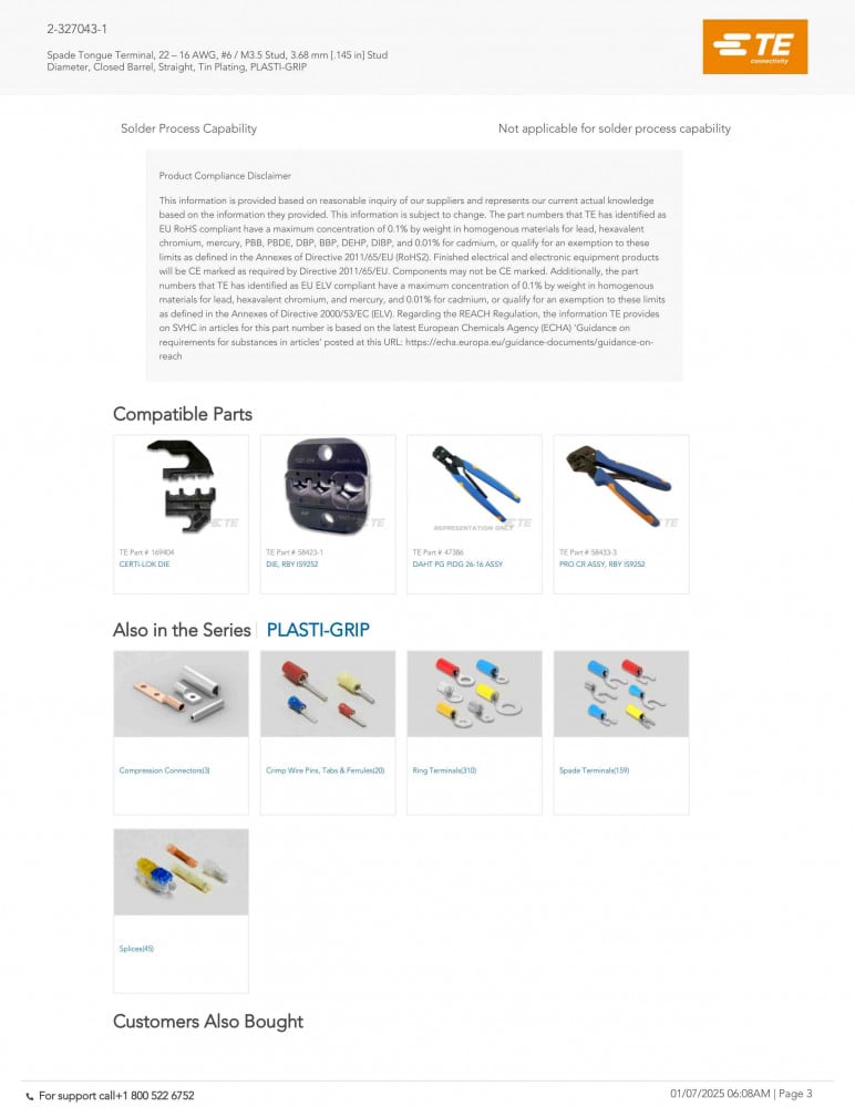 TE Connectivity 2-327043-1 technical document page 3