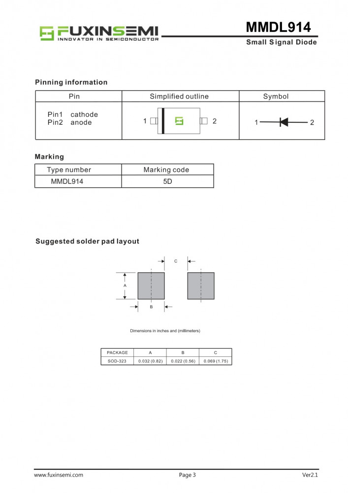 MMDL914 datasheet page 3
