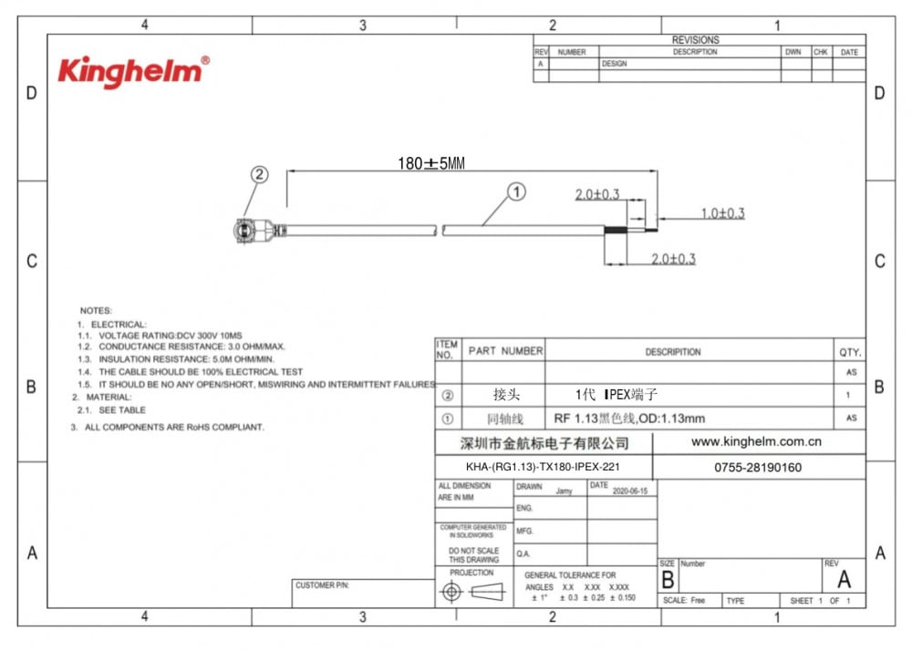 KHA-(RG1.13)-TX180-IPEX-221 technical drawing preview