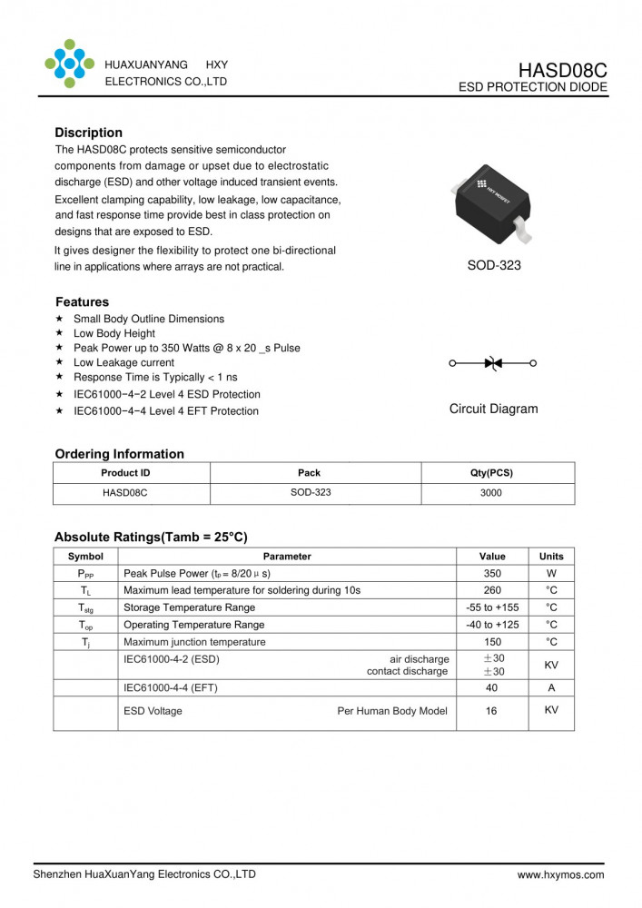 HASD08C datasheet page 1