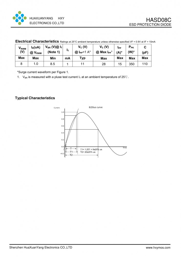 HASD08C datasheet page 2