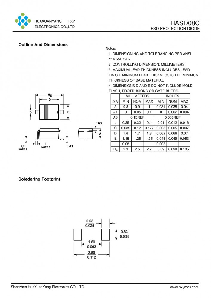 HASD08C datasheet page 3