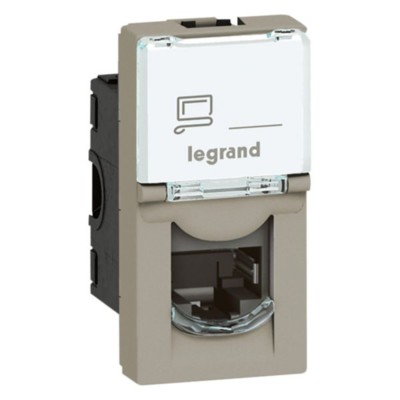 Arteor™ - RJ45 socket category 6 STP 2 modules - Magnesium