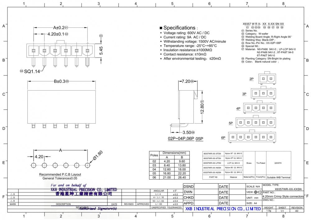 X9357 series technical drawing page 10