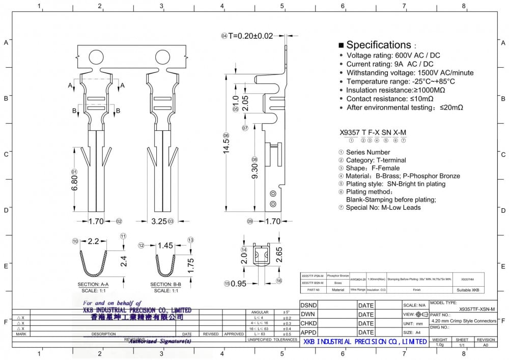 X9357 series technical drawing page 3
