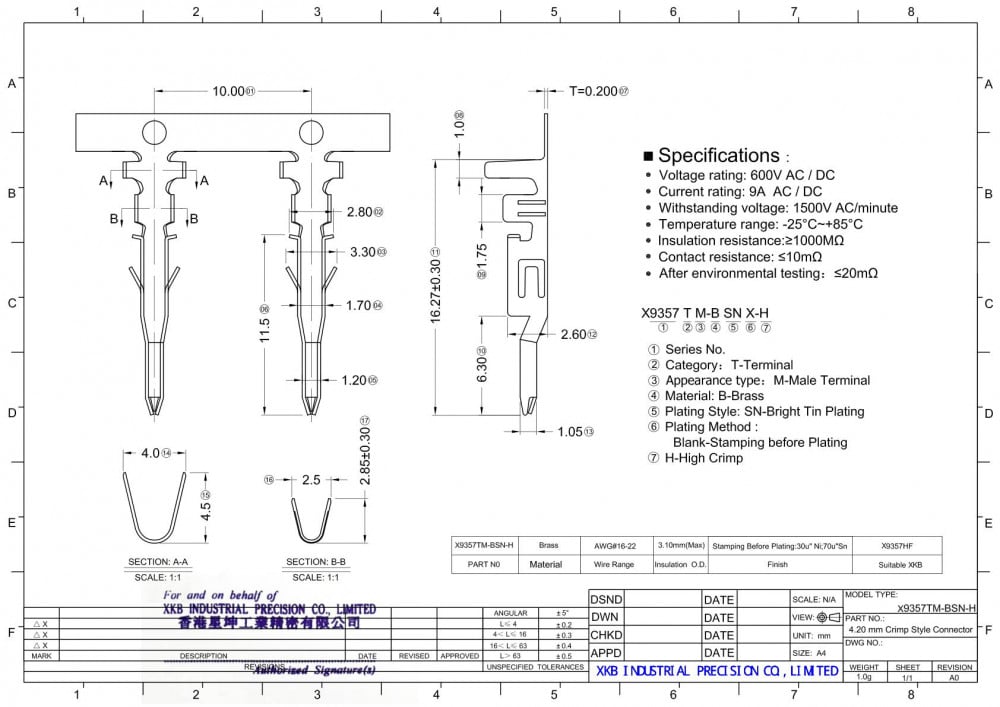 X9357 series technical drawing page 6