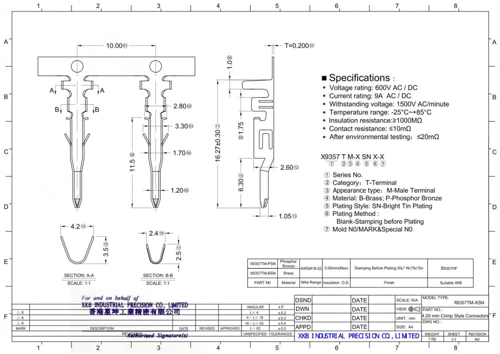 X9357 series technical drawing page 7