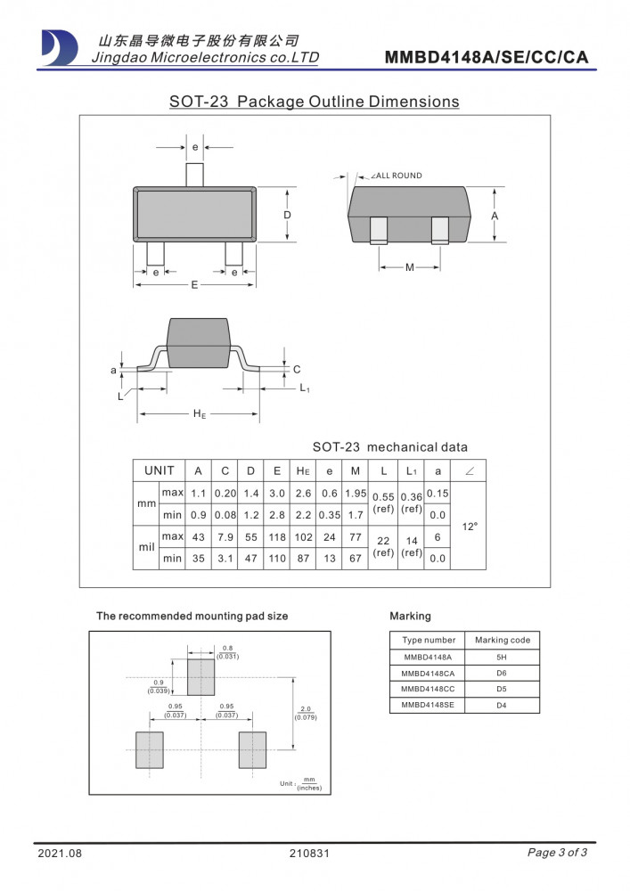 MMBD4148CA datasheet page 3