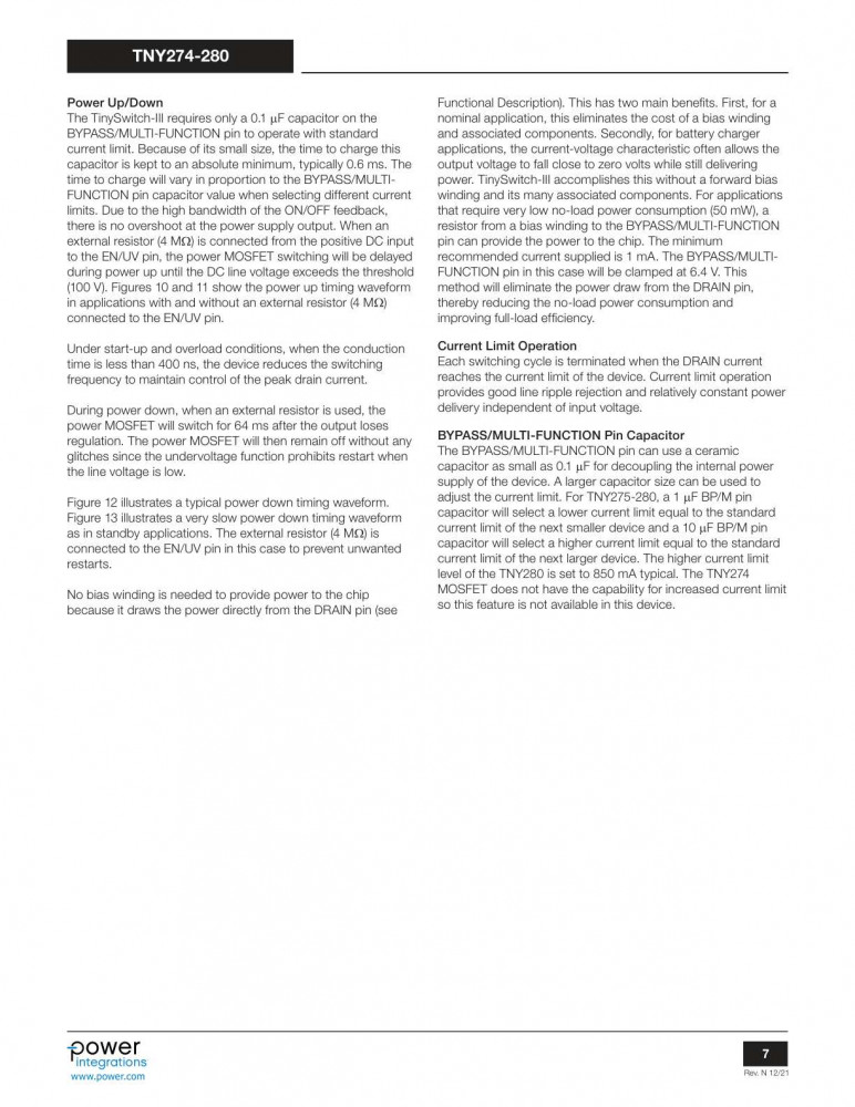 TNY280GN datasheet page 7