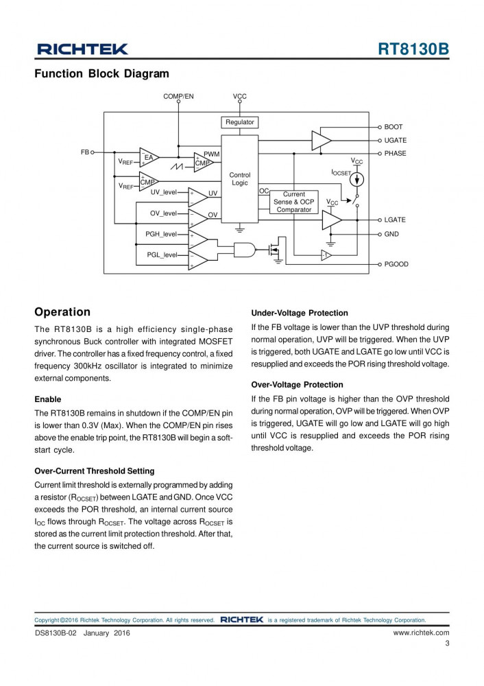 RT8130B datasheet page 3