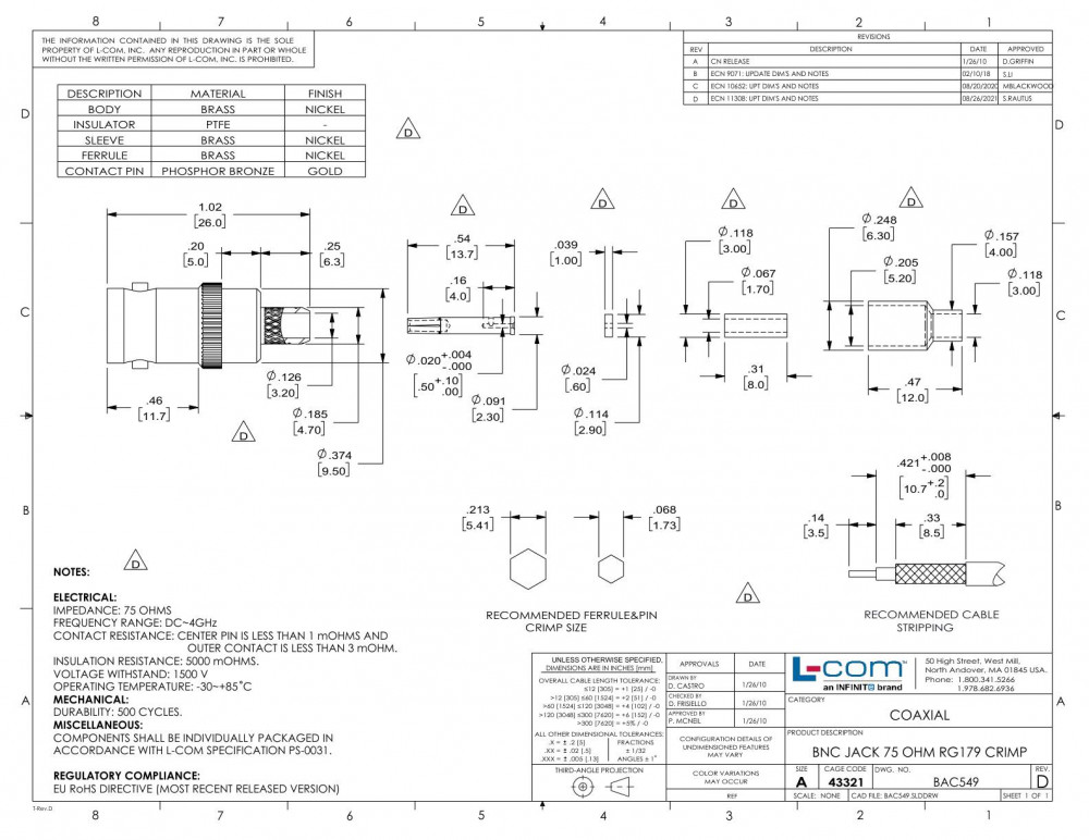 L-com BAC549 technical document preview