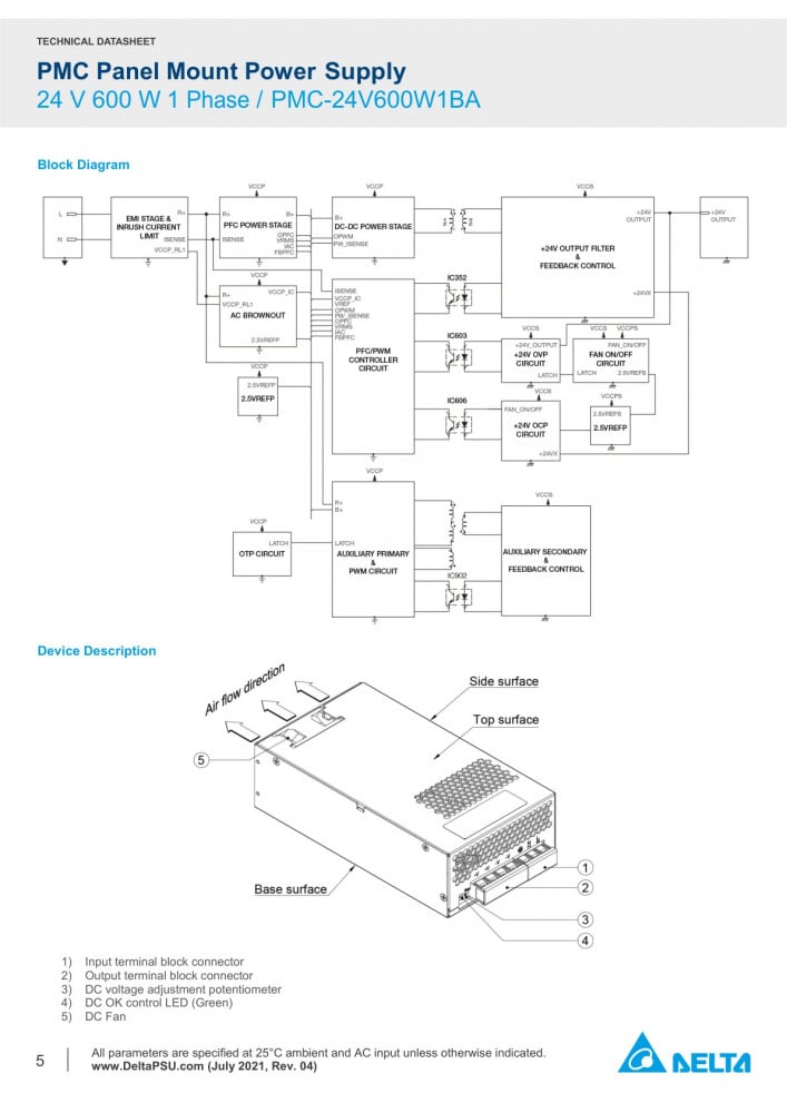 PMC-24V600W1BA datasheet page 5