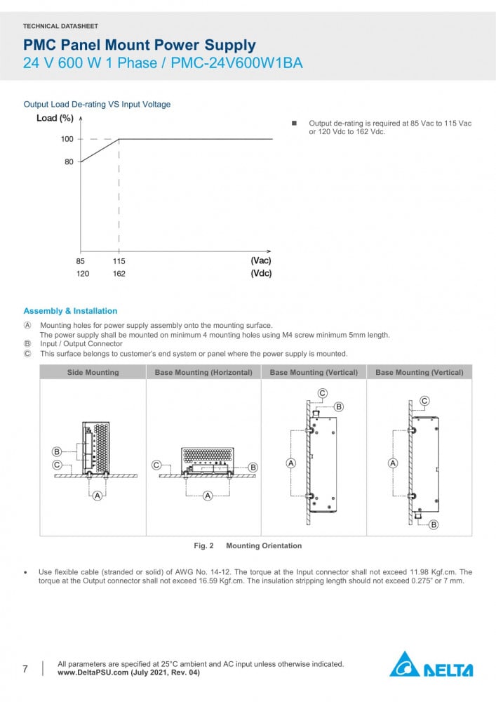 PMC-24V600W1BA datasheet page 7