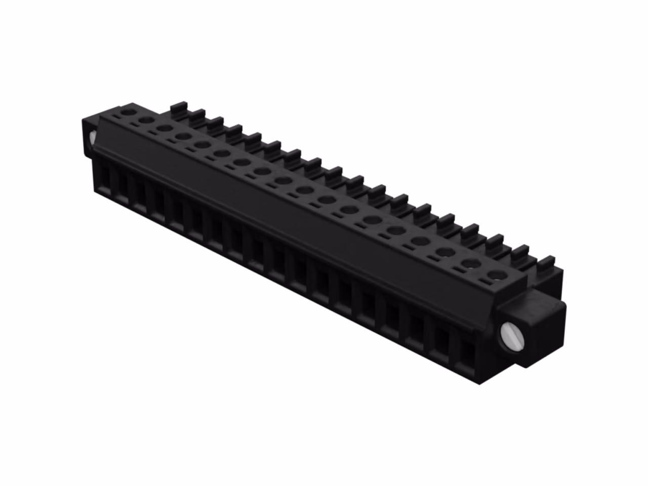 3.81mm Pitch Eurostyle Horizontal Plug, with Retention Screws and Standard Imprinting, Black, 18 Circuits for sale