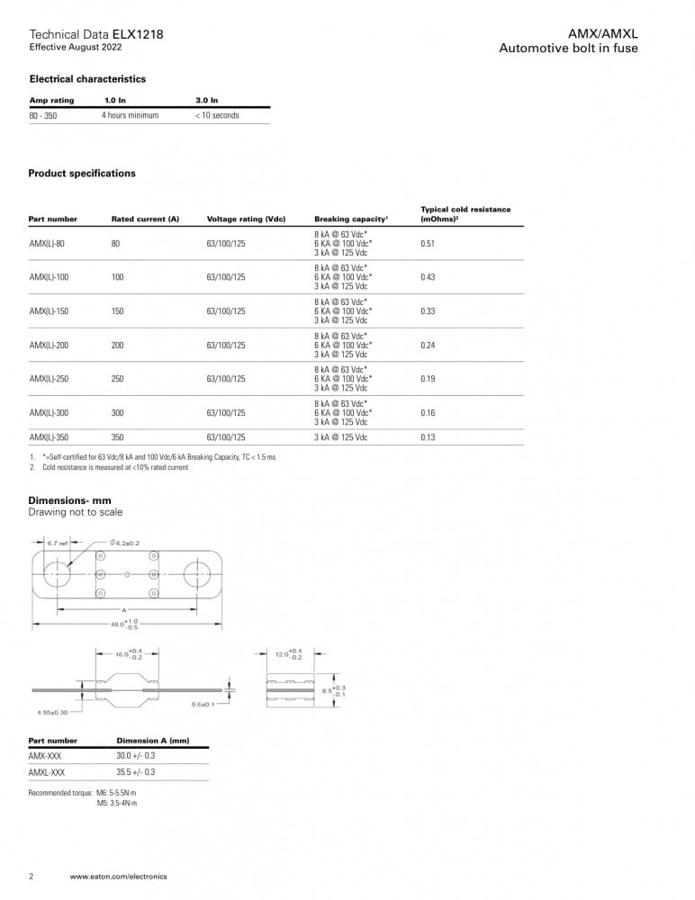 EATON BK-AMXL-150 datasheet page 2