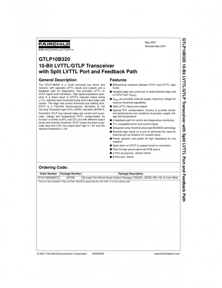 GTLP10B320 datasheet page 1