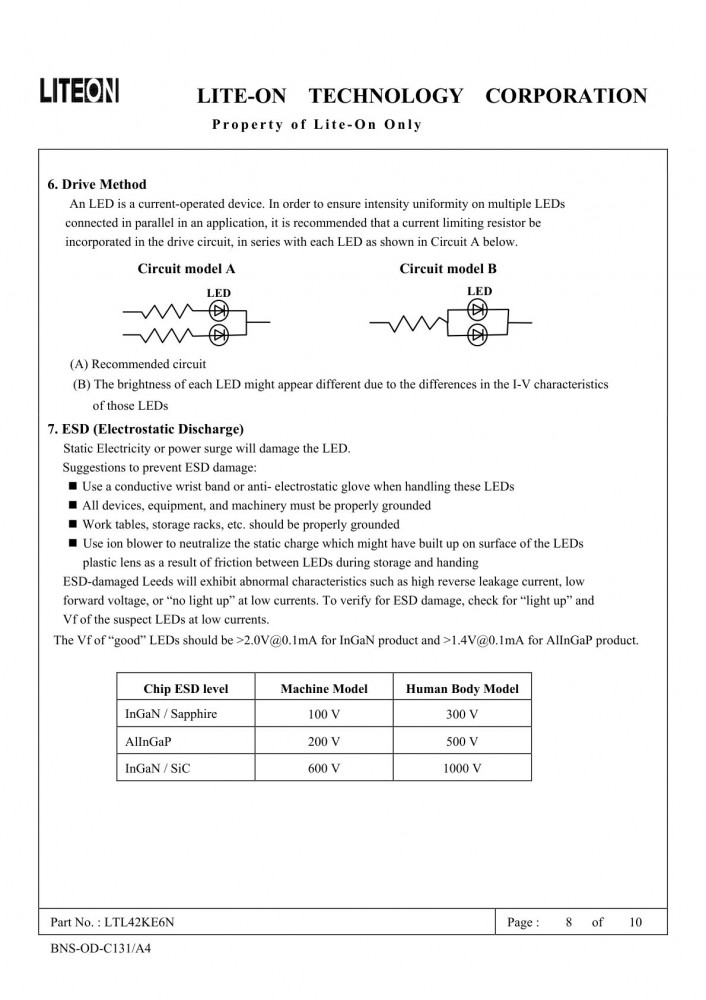 LTL42KE6N datasheet page 8