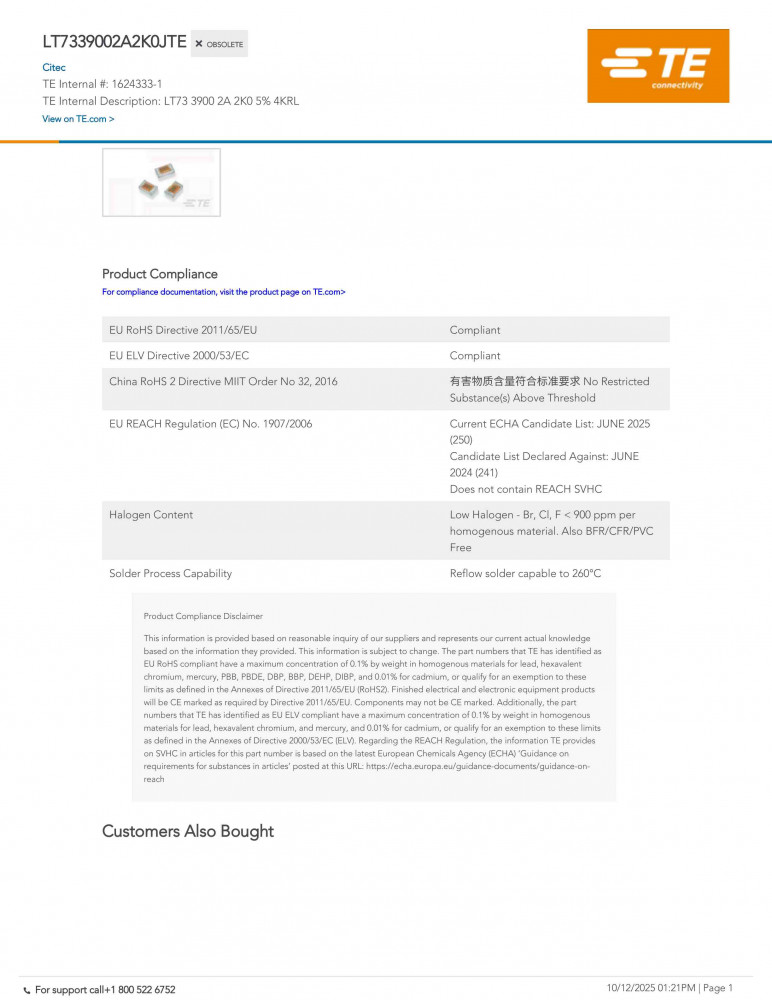 LT73 Series document page 1