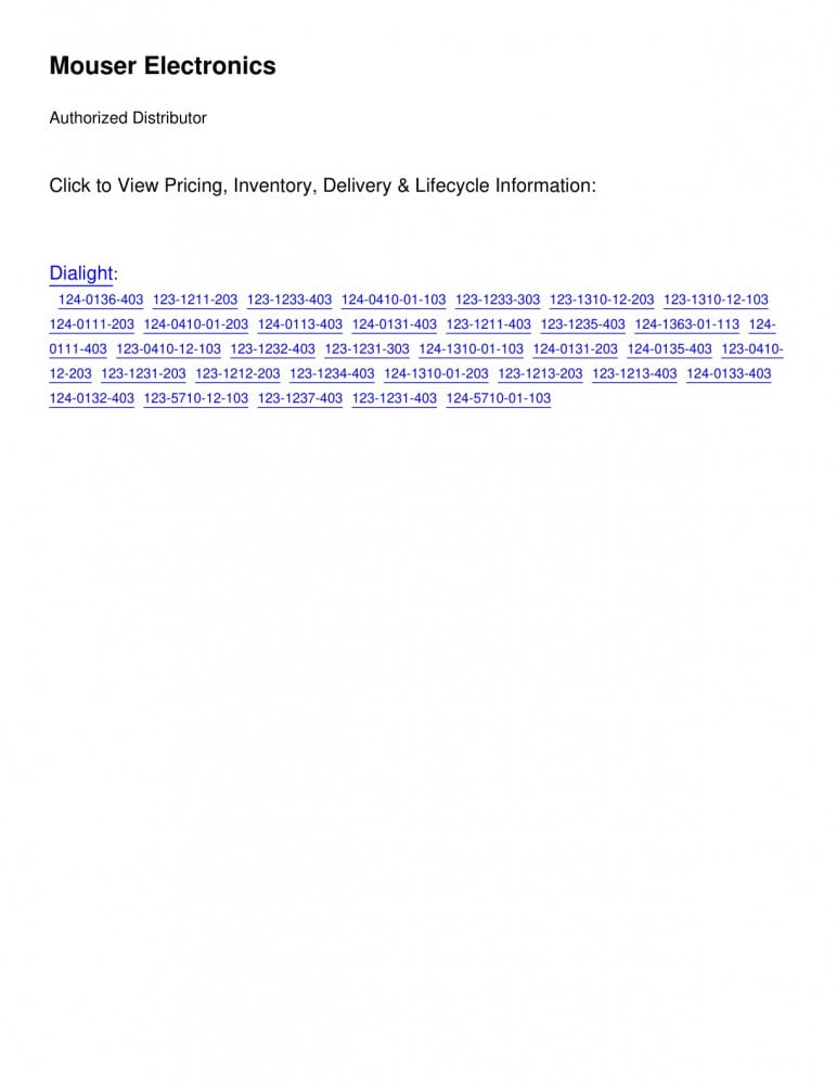 Dialight 123 Series catalog page