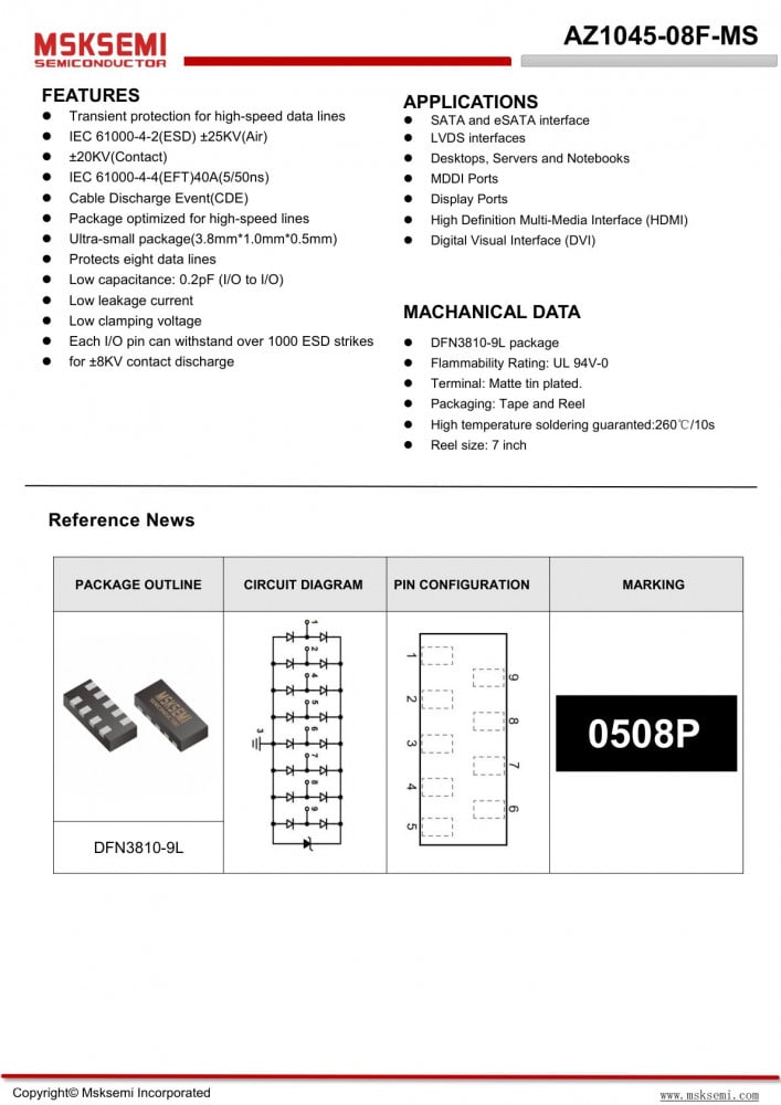 AZ1045-08F-MS datasheet page 2