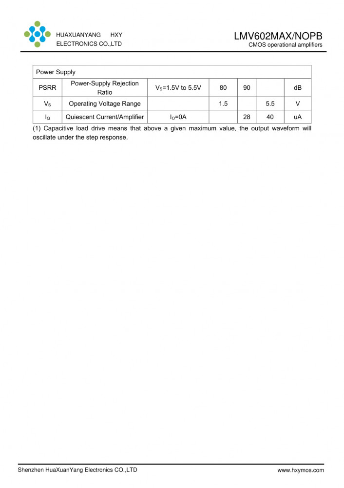 LMV602MAX/NOPB-HXY document page 5