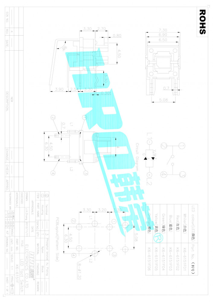 K6-6151F03 technical drawing page