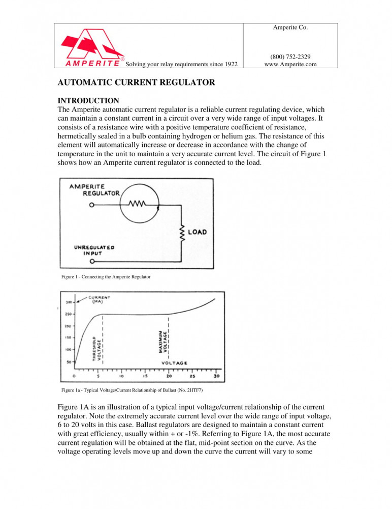 Automatic current regulator document page 1