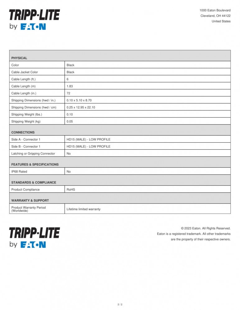 EATON P502-006-SM product document page 2