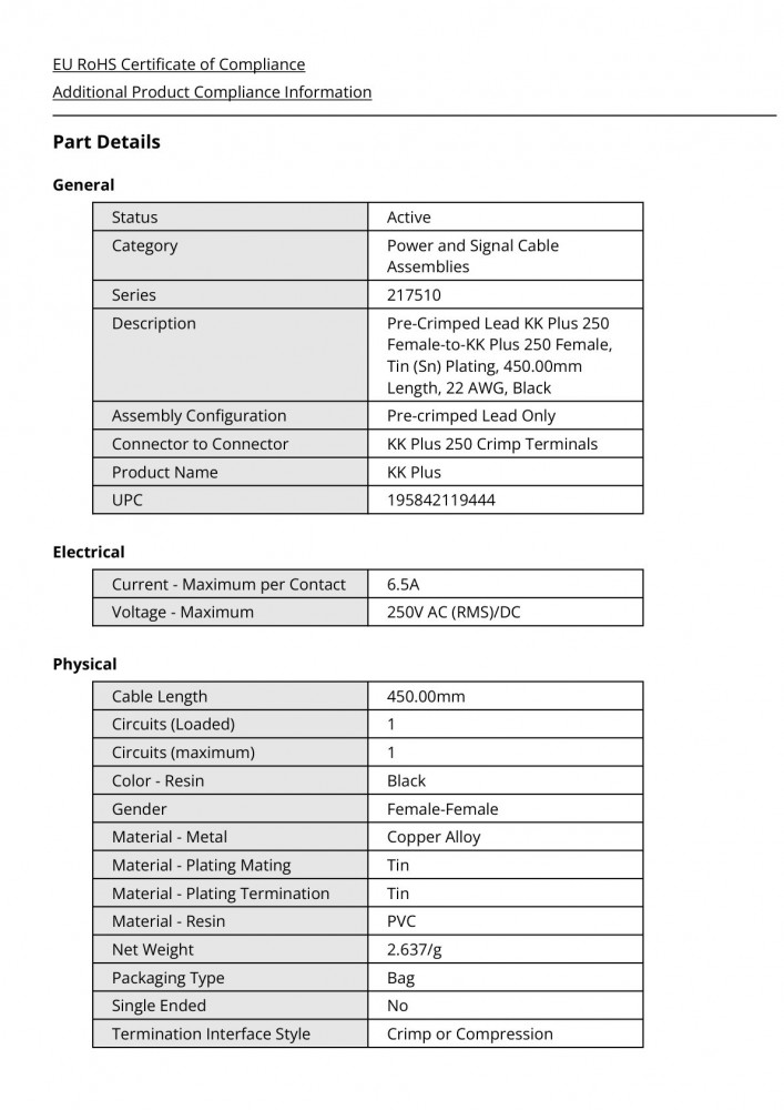 MOLEX 2175101125 technical drawing, page 2