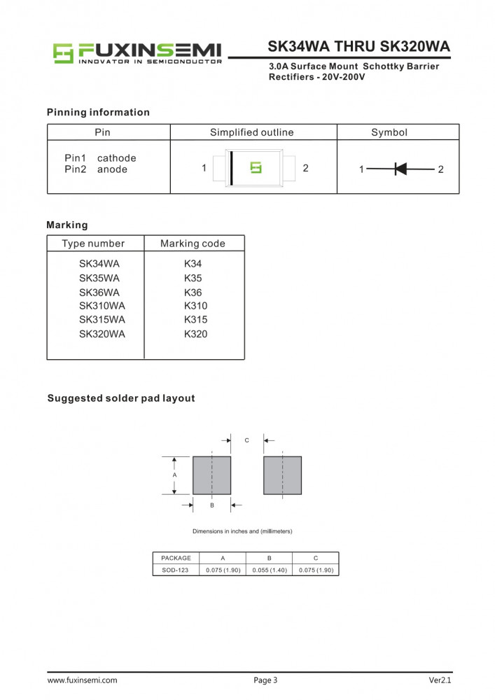 SK34WA datasheet page 3