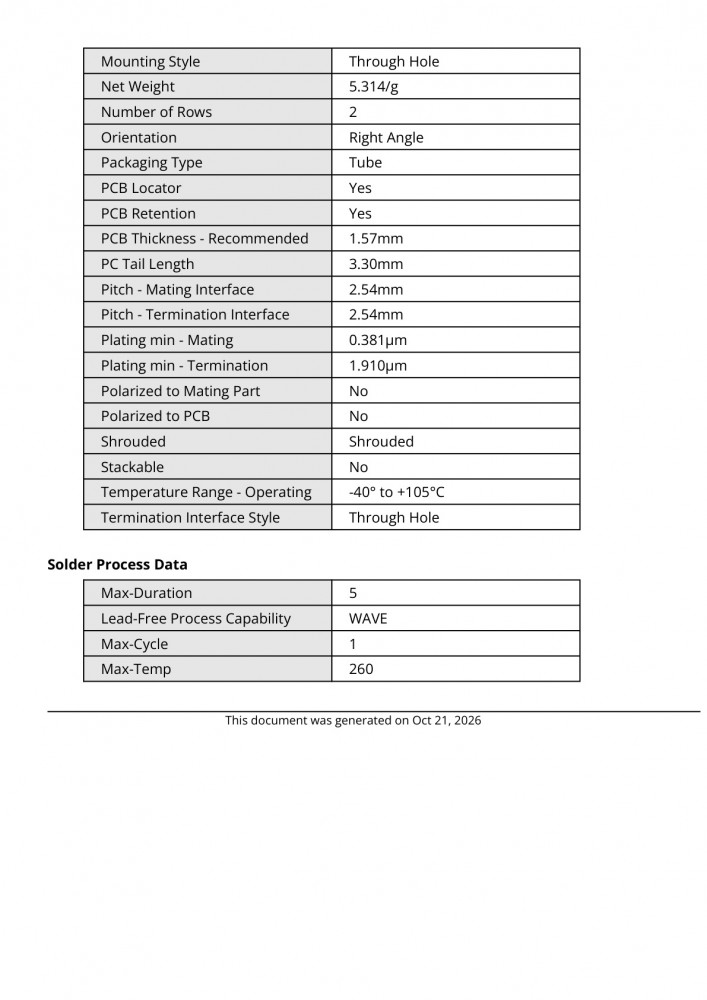 MOLEX 741640022 technical document image, page 3