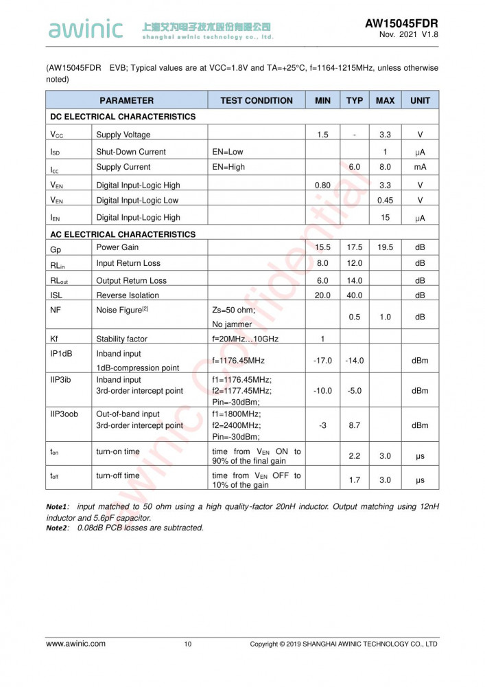 AW15045FDR datasheet page 10