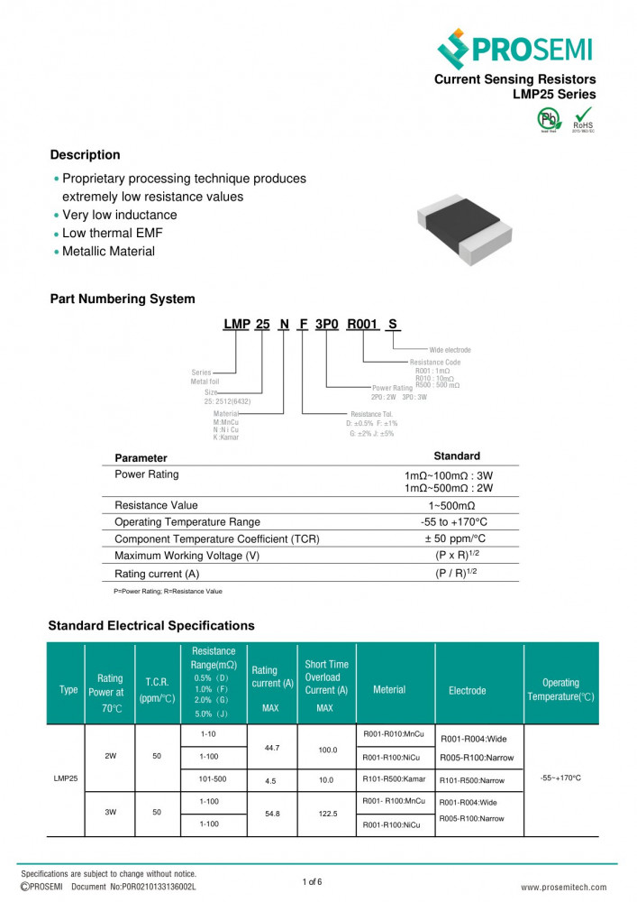 LMP25 technical document page 1
