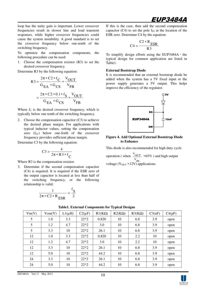 EUP3484A datasheet page 10