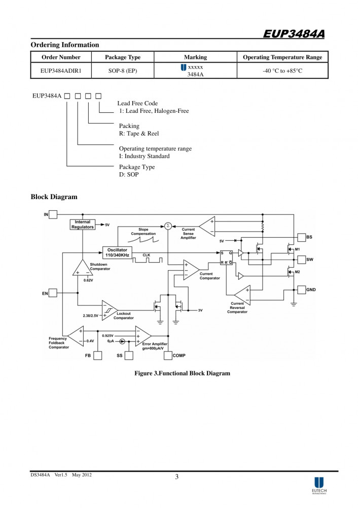 EUP3484A datasheet page 3