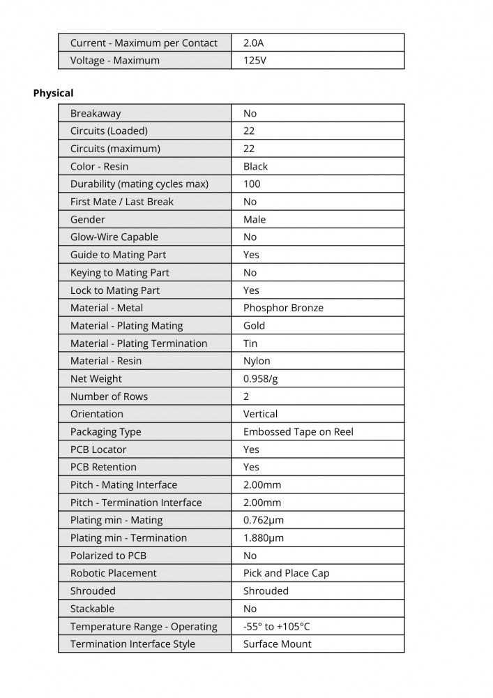 MOLEX 878326023 technical document preview, page 3