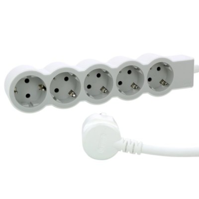 Multi-outlet 5 socket outlets cable 3m and 1.5mm² section for sale